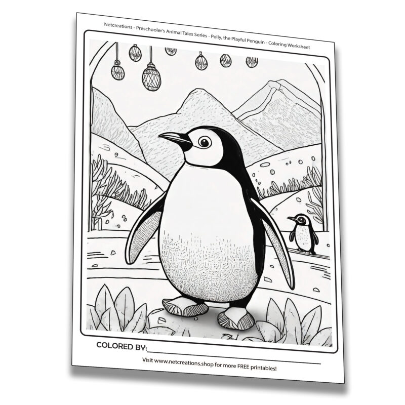 Worksheet for Preschooler’s Animal Tales – Polly – 03 – Netcreations Shop